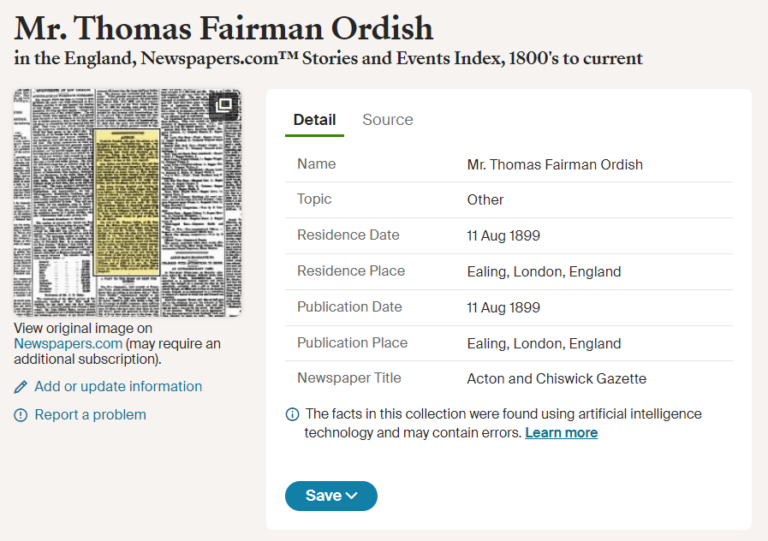 Ancestry adds England, Newspapers.com™ Stories and Events Index, 1800's ...